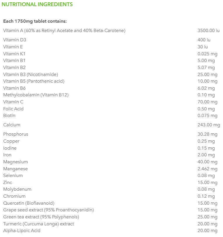 Nova Lifefit Gold Multivitamin For Woman and Men Mineral Nova Vitamin Supplements ALA Quercetin ...