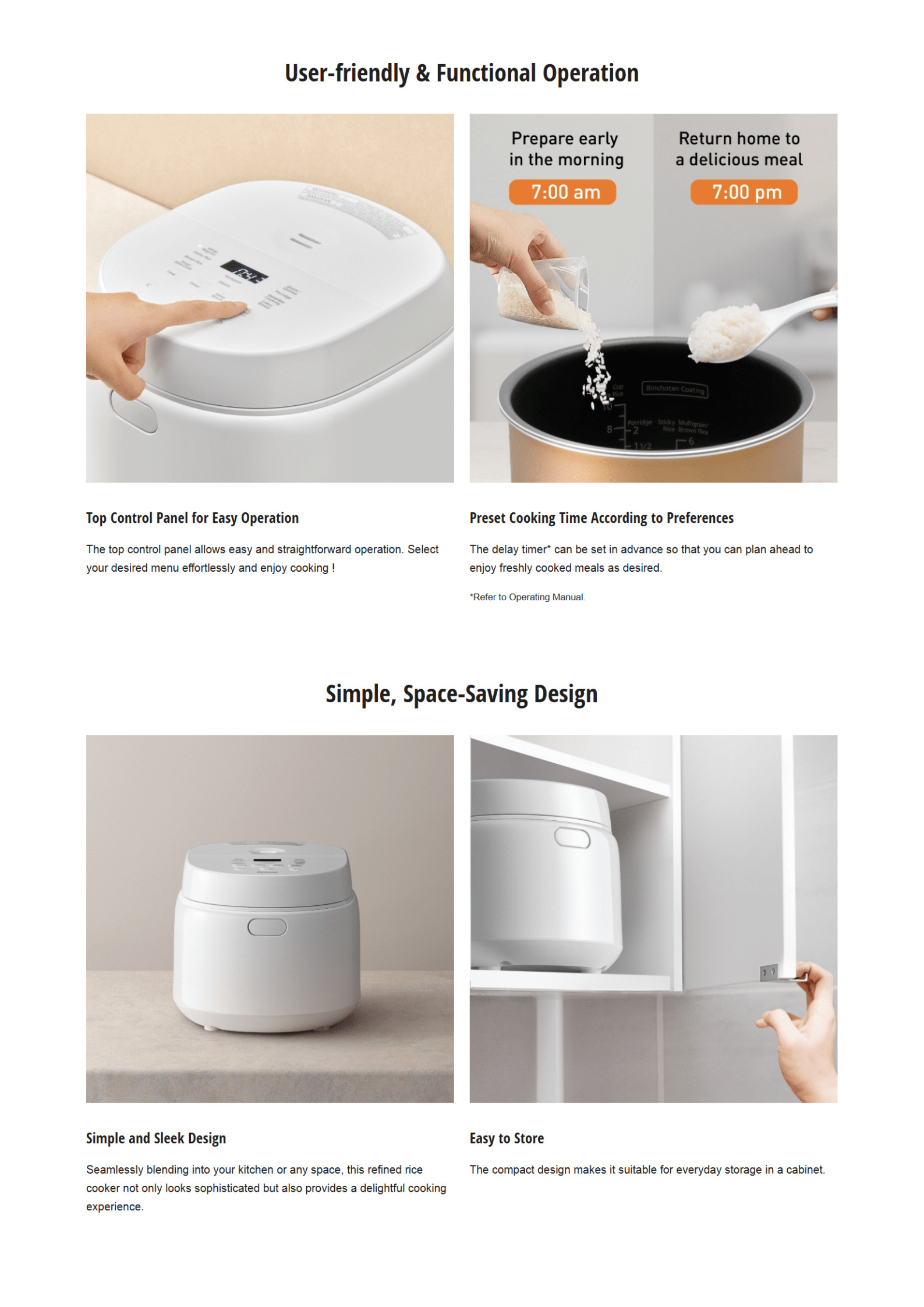 Panasonic 1.0L/1.8L Microcomputer Rice Cooker | SRDK184WSK SRDL184WSK ...