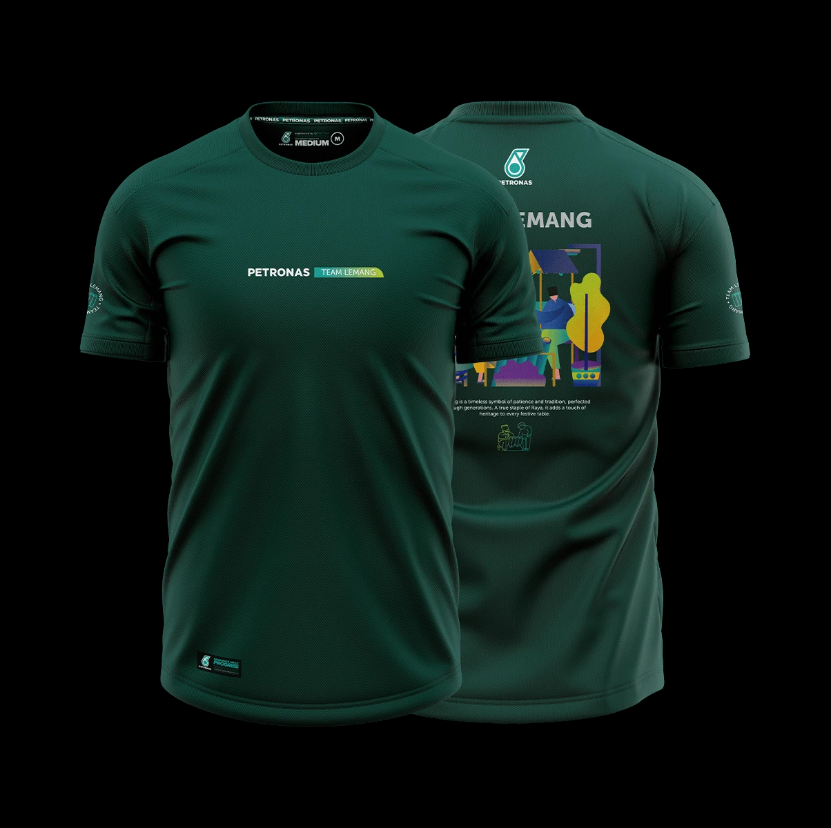 PETRONAS Raya 2025 Team Lemang T-shirt - Forest | Shopee Malaysia