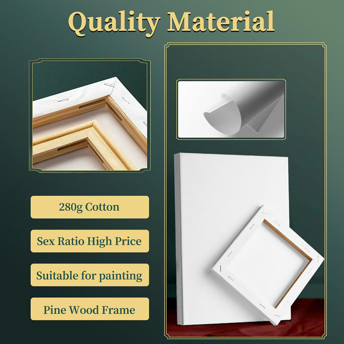 Stretched Canvas Board Frame / kanvas lukis / drawing canvas / Lukisan ...