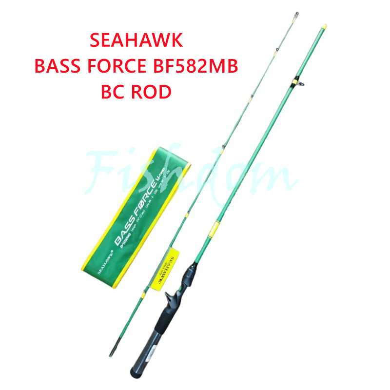 FISHDOM SEAHAWK BASS FORCE BF582MB BC FISHING ROD JORAN PANCING MURAH ...