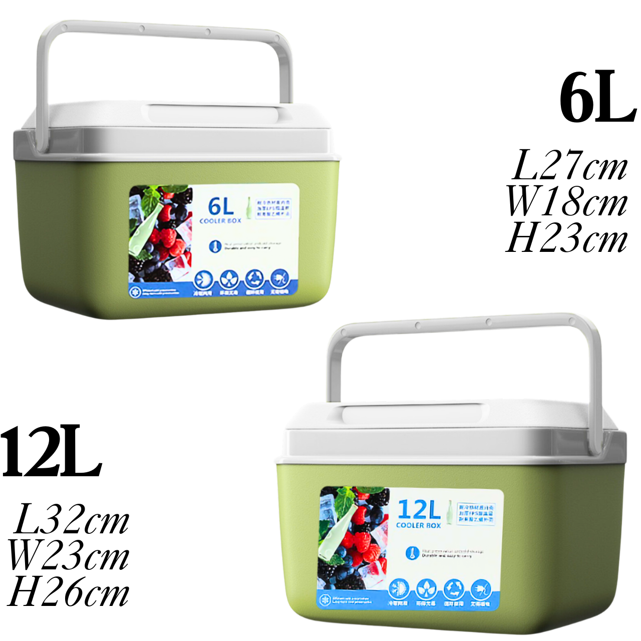 Portable Cooler Box Camping Ice Box Large Outdoor Coolerbox Kotak Ais ...