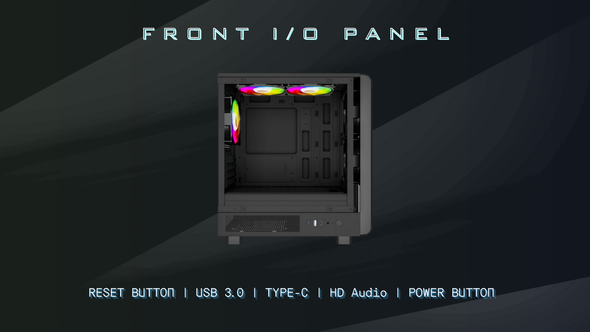 Invasion C-2000 Compact M-ATX Gaming Case - Black/White (AURORA FAN ...