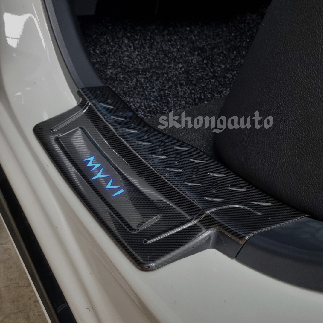 Perodua Myvi 2018 -2025 gen 3 Carbon Led Door Side Step Sill Plate Full ...