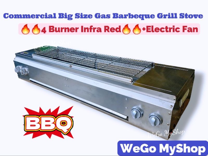 Ready Stock Commercial Electric Big Size Barbeque Grill Machine BBQ ...