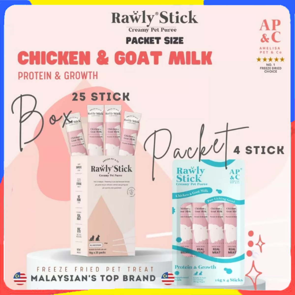 Amelisa Pet & Co. Rawly Stick Pet Puree (25 Stick/Box) | Shopee Malaysia