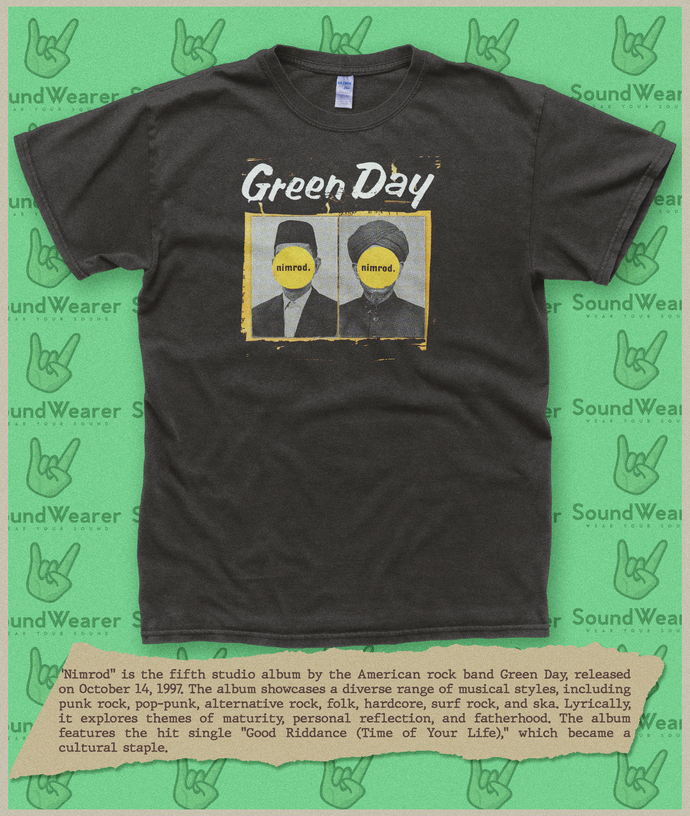 Green Day 1997 Nimrod Band Tshirt | Shopee Malaysia