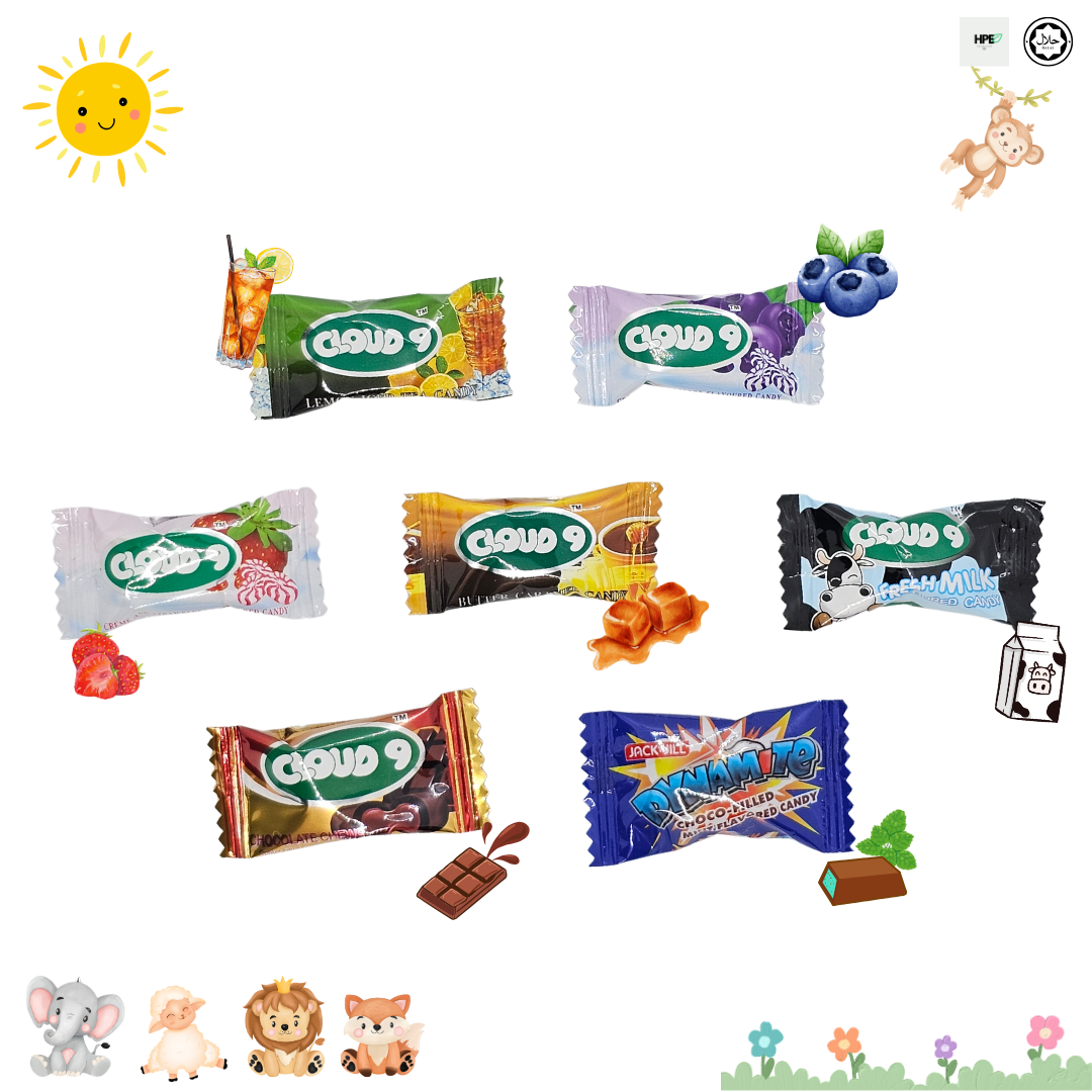 Cloud 9 Candy Gula Strawberry Blueberry Ice Lemon Tea Dynamite Mint ...