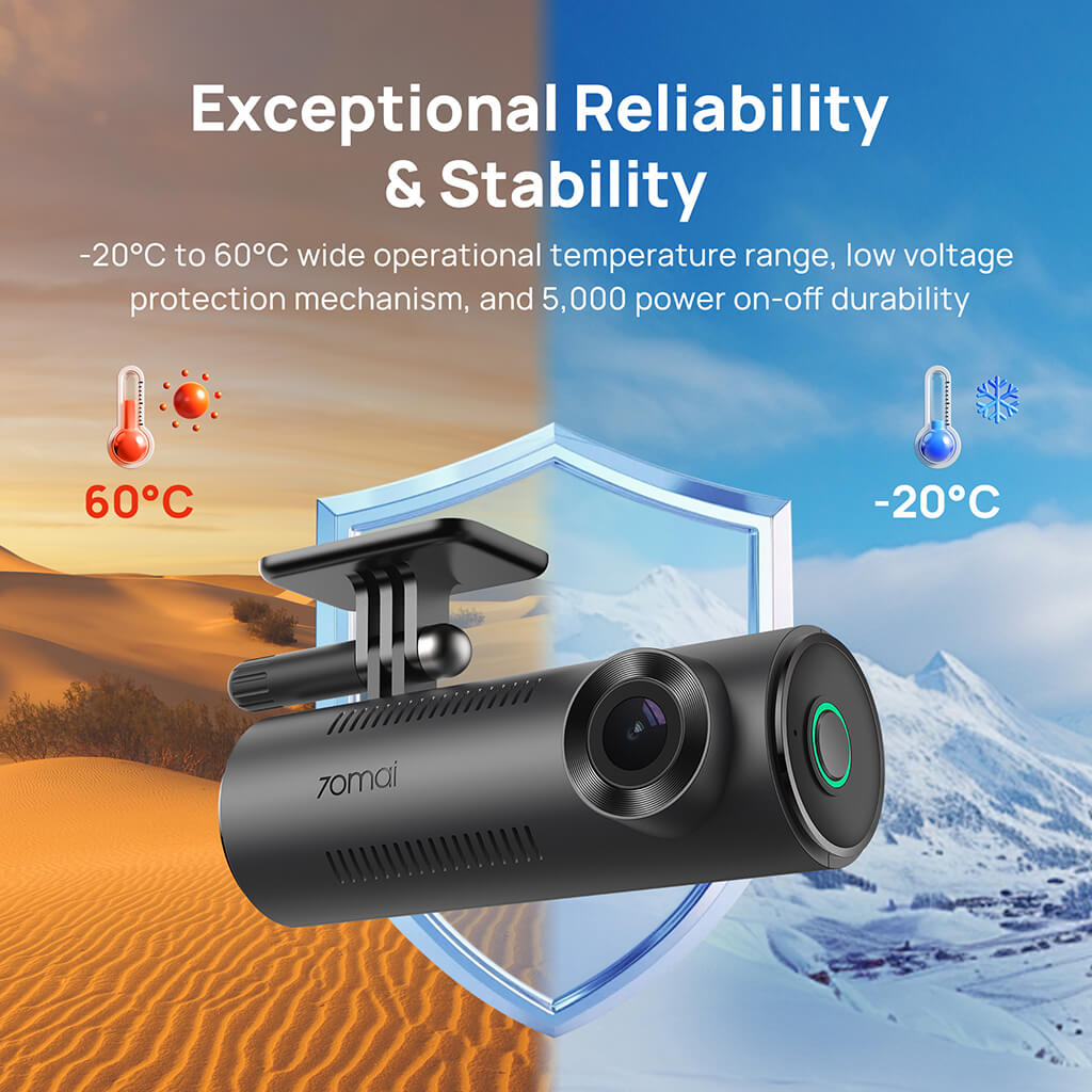 70mai M310 Dash Cam | 2K QHD 1296P | Parking Surveillance | Voice ...