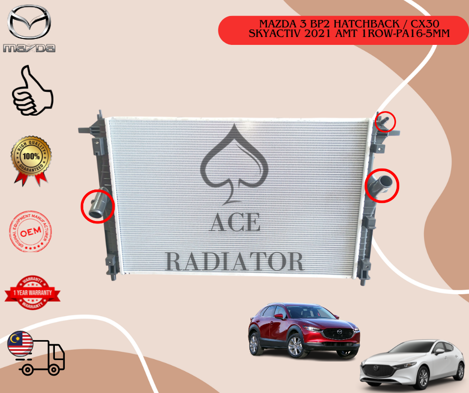 MAZDA 3 BP2 HATCHBACK / CX30 SKYACTIV 2021 OEM RADIATOR ASSY AUTO ...