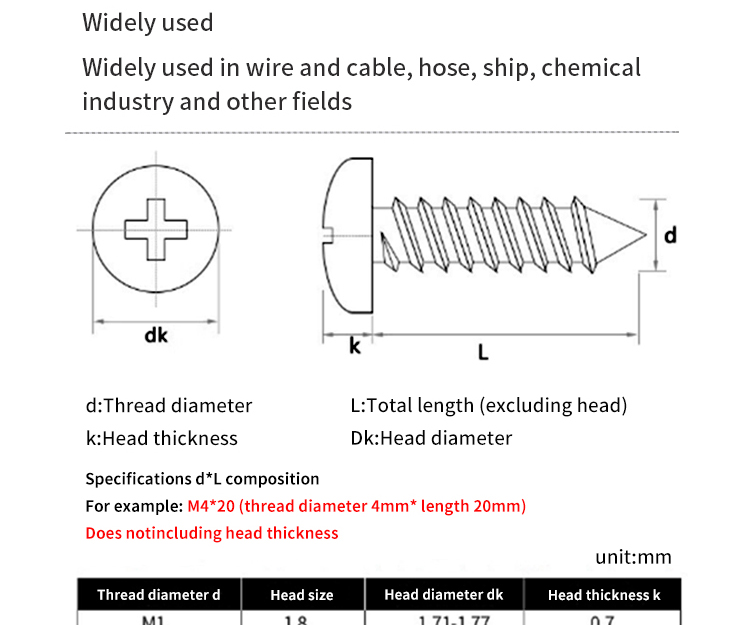 Self Tapping Screw ST2.9 / ST3.5 / ST4.2 / ST4.8 / ST5.5 304 Stainless ...