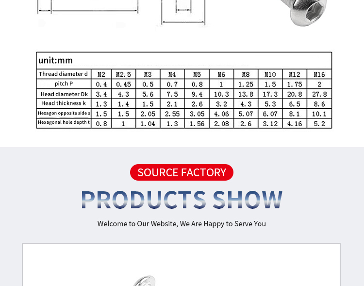 M8 Button Head Screw 304 Stainless Steel SHINY SURFACE Allen Bolt ...