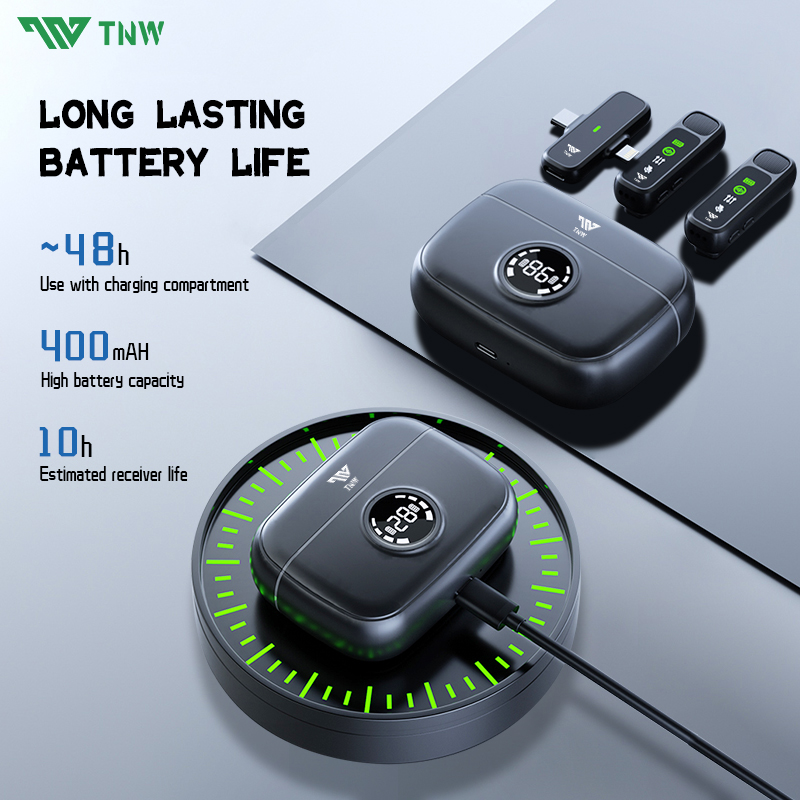TNW A13 2in1 Wireless Lavalier Microphone With Noise-Cancelling for ...