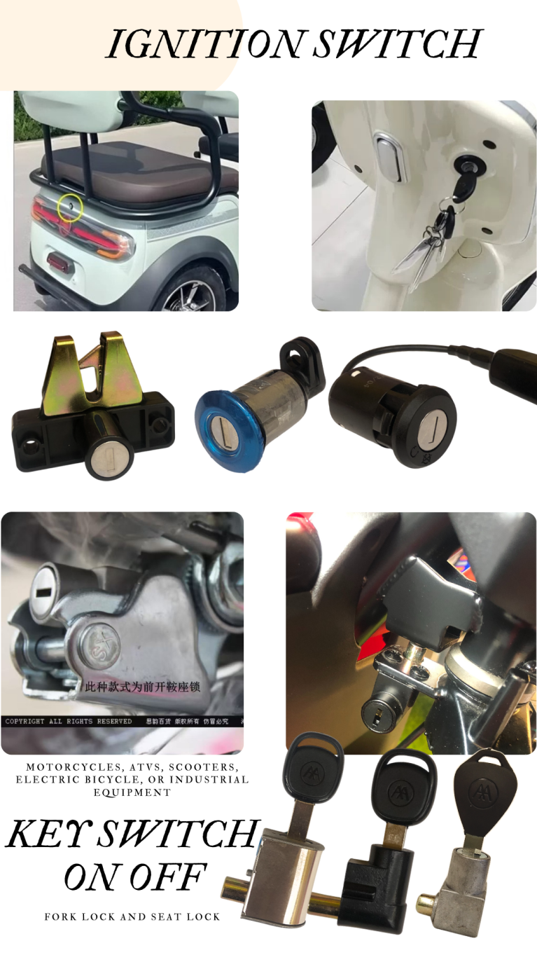 AIMA IGNITION STARTER KEY SWITCH ON OFF AND LOCK REMOTE ALARM SYSTEM ...