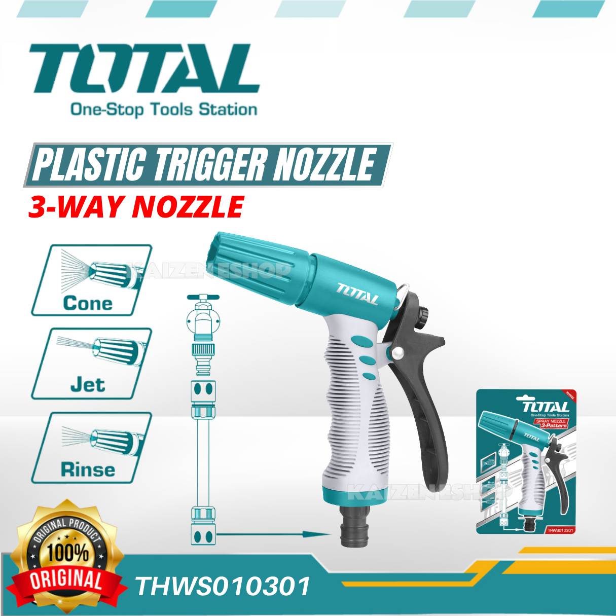 TOTAL THWS010301 Spray Nozzle 3-Pattern | Shopee Malaysia