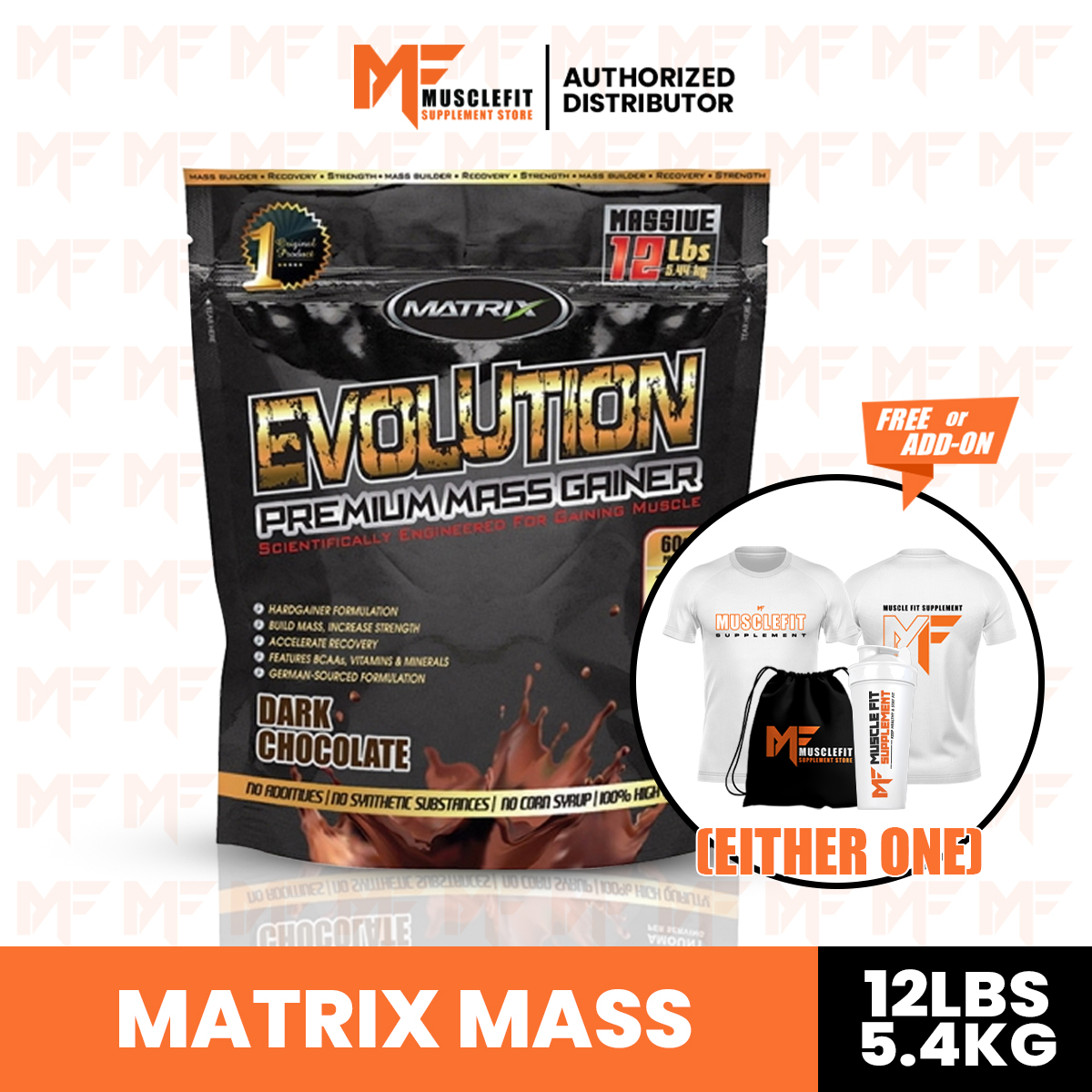 Matrix Mass Gainer Evolution Premium Mass Gainer 12 lbs/5.4 kg ...