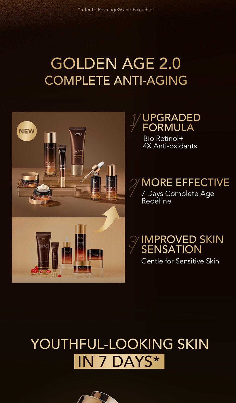 YOU Golden Age Intensive Serum Anti Aging Bakuchiol Collagen Renewal ...