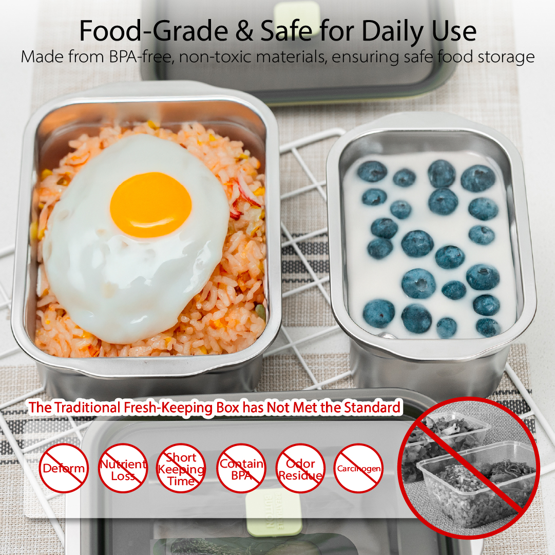 ASIAWARE 304 Stainless Steel SUS304 Lunch Boxes Food Storage Container ...