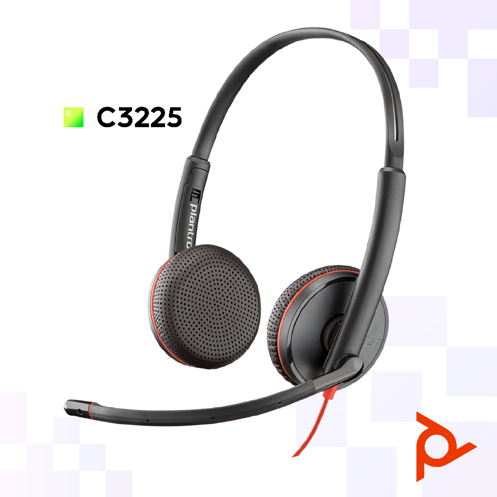 POLY Plantronics Blackwire 3200 Series USB-A & USB-C Monaural Headset ...