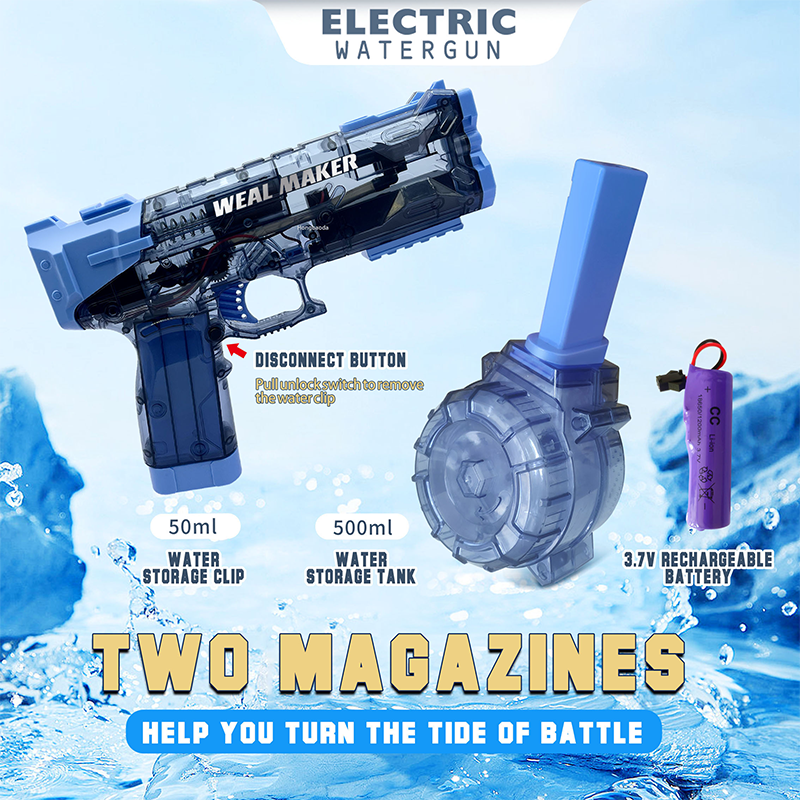 Electric Water Gun Weal Maker Gatling Burst Ice Toy Outdoor Swimming ...