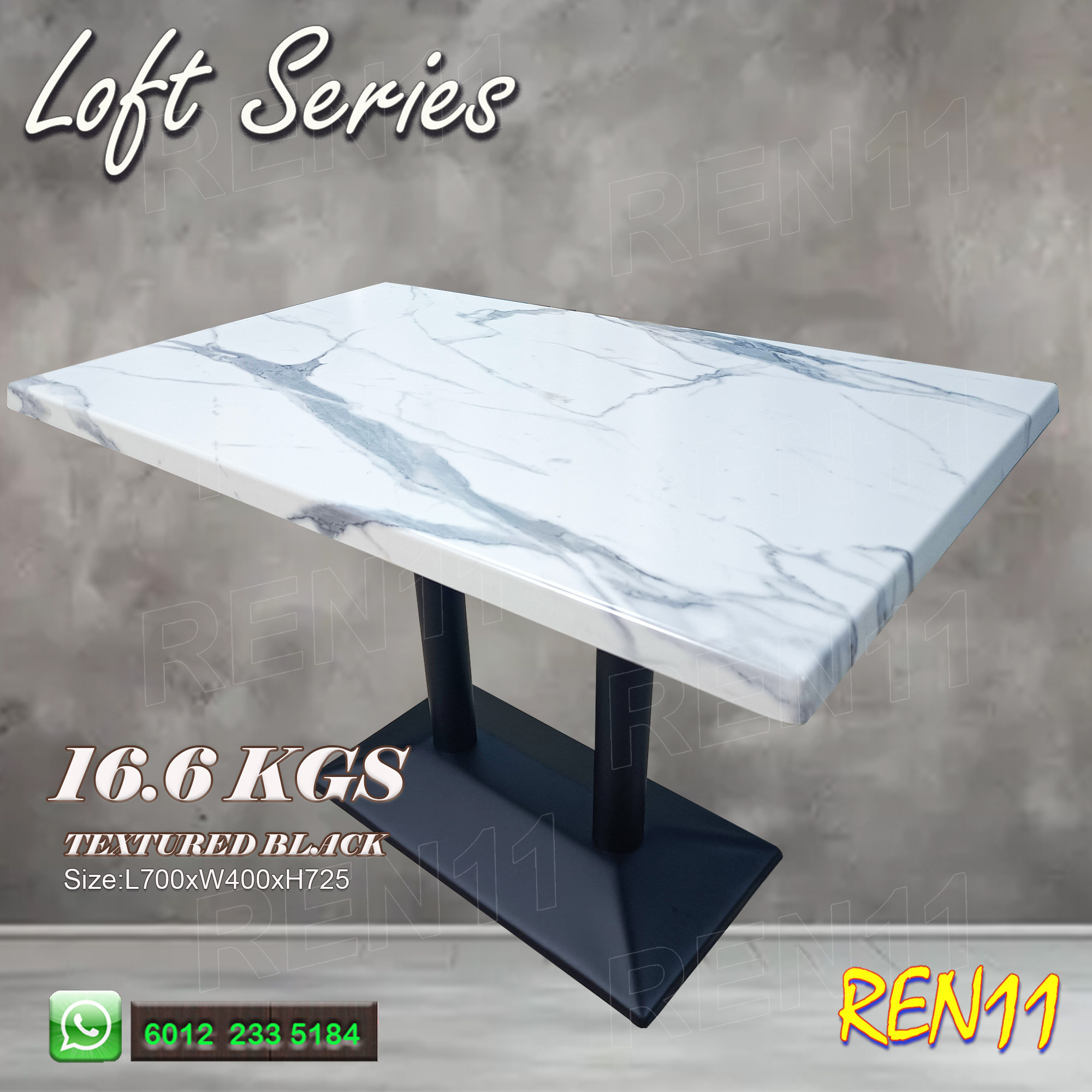 Cafe,Restoran Furniture ,Meja Makan, Solid Table Top ,White Marble ...