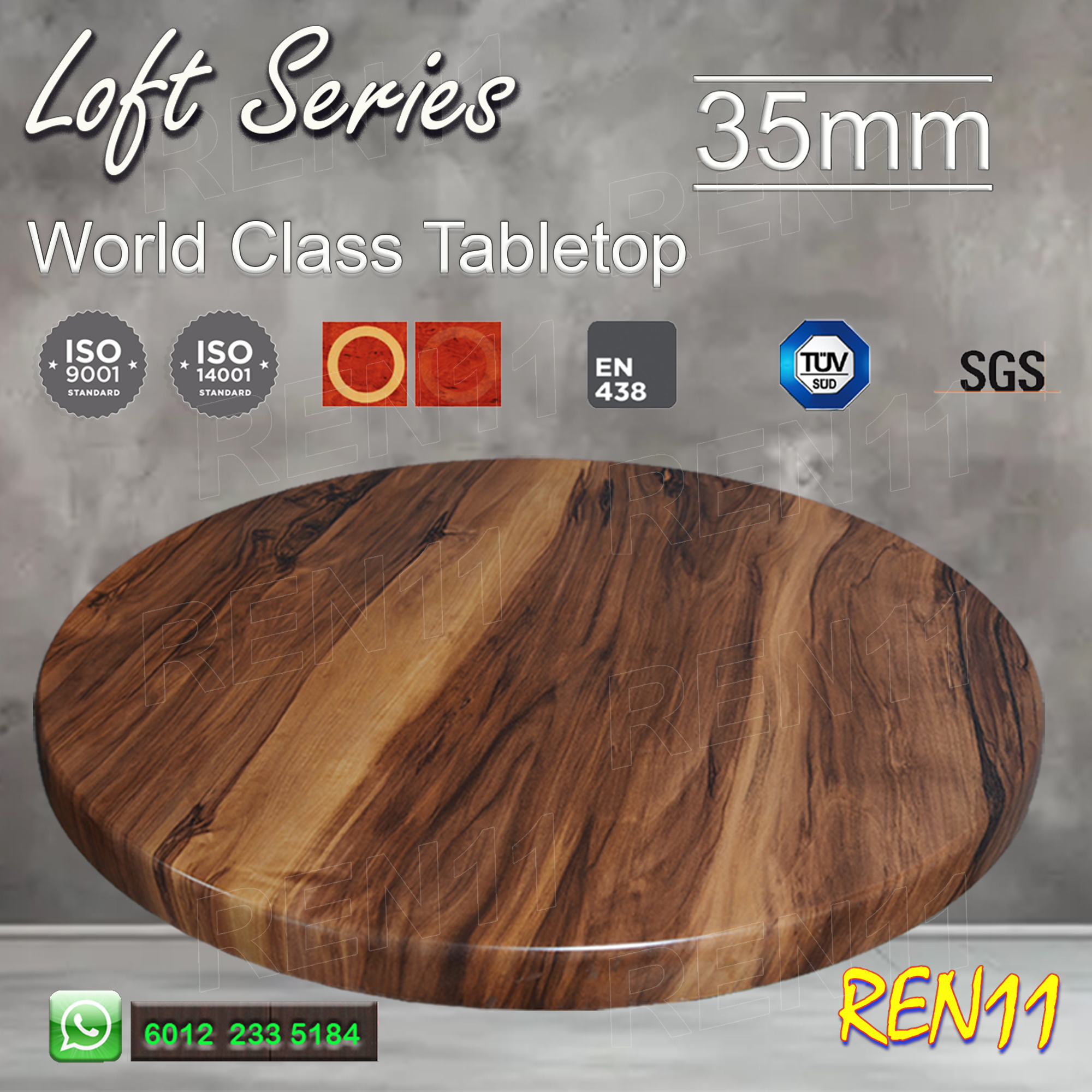 Cafe ,Restoran Furniture ,Meja Makan, Solid Table Top - without leg ...