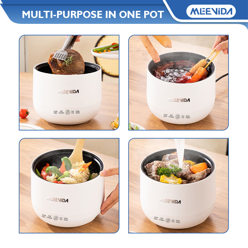 MEEVIDA New 1.8L Rice Cooker Mini Non Stick Ceramics Multicooker ...