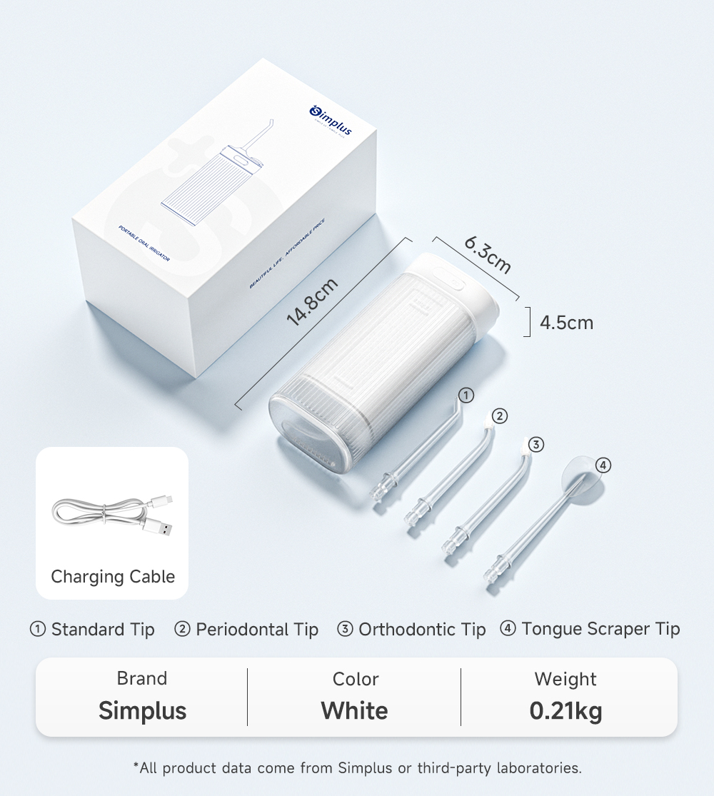 【Simplus Pink】Water Flosser Cordless Rechargeable Travel Portable 3 ...