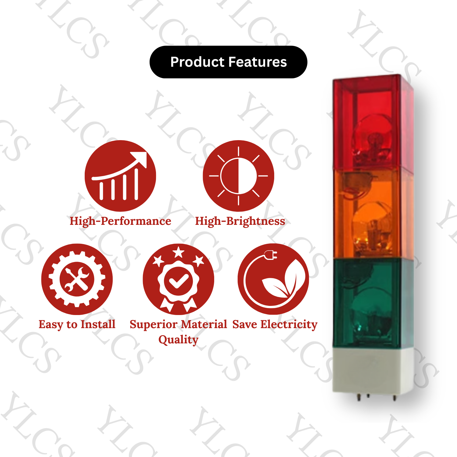 Square Multi-tier Tower Lights Warning Lights/ Square Signal Lights ...