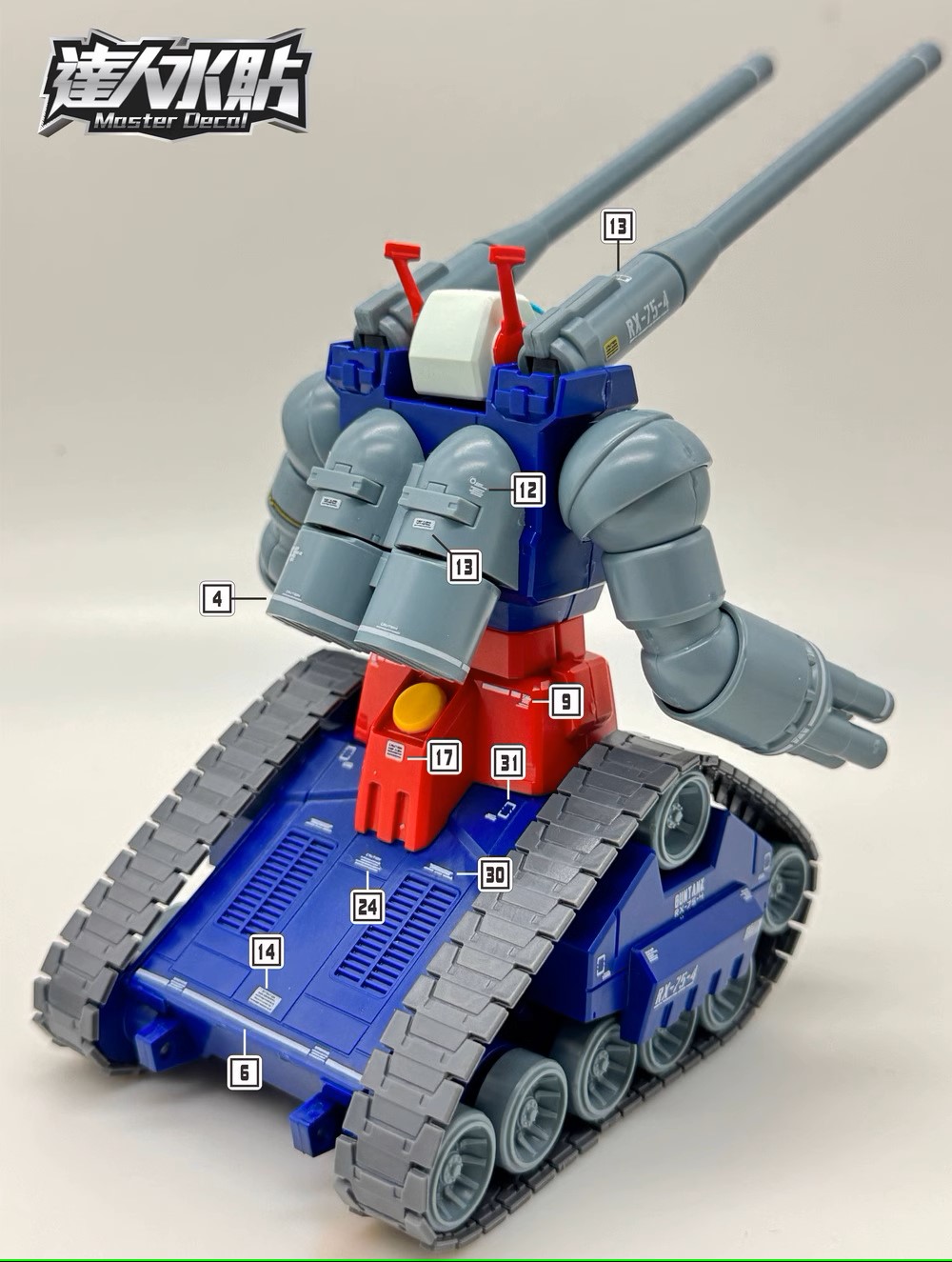 [MASTER DALIN] HO83 HG 1/144 RX 75 GUNTANK GUNDAM WATER SLIDE DECAL ...