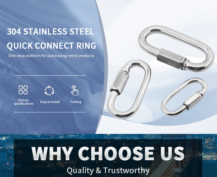 304 Stainless Steel Quick Connection Screw Lock Climbing Gear Carabiner ...