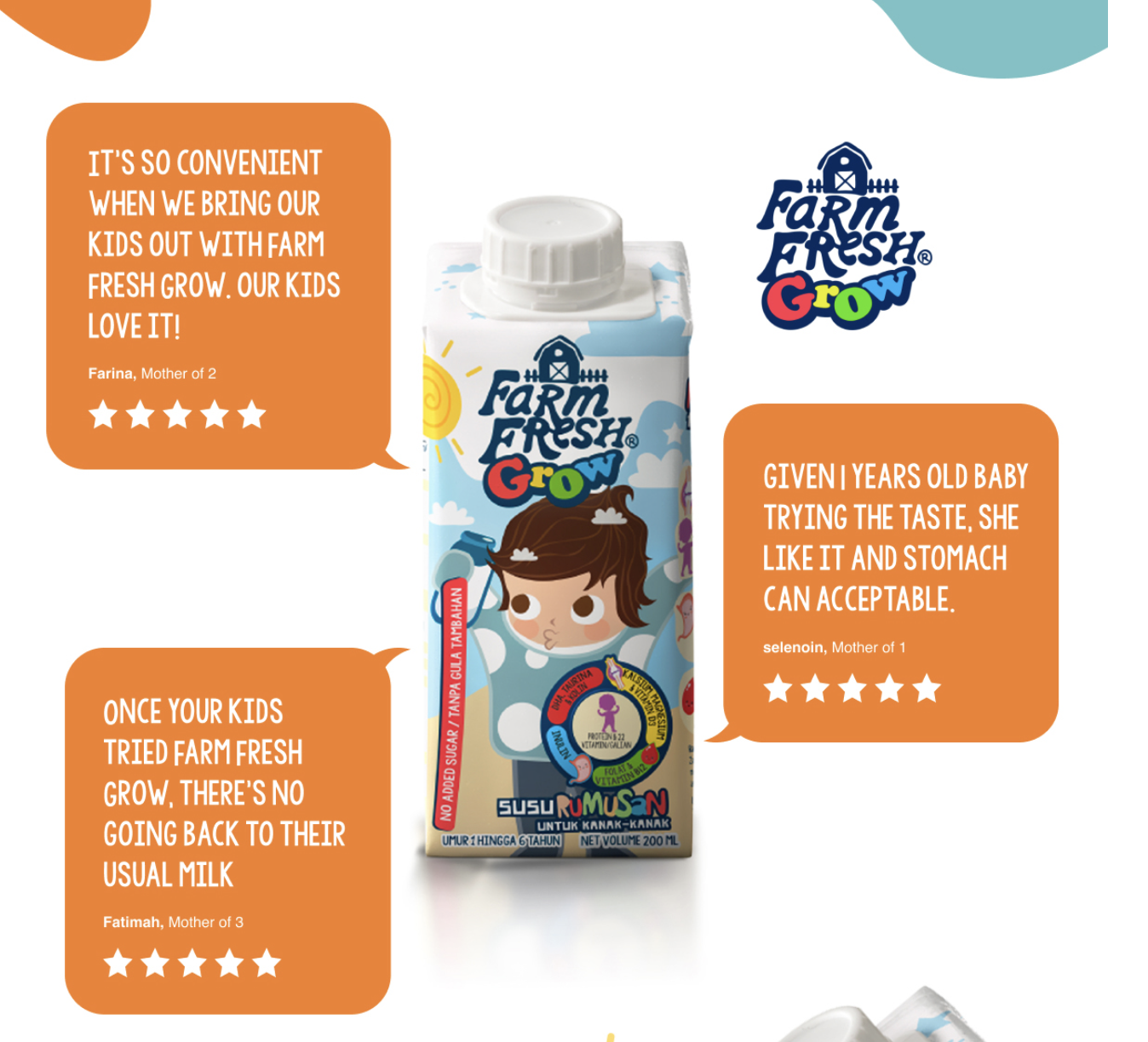 Farm Fresh Grow UHT Milk FORTIFIED 125ml x 32 Packs | Shopee Malaysia