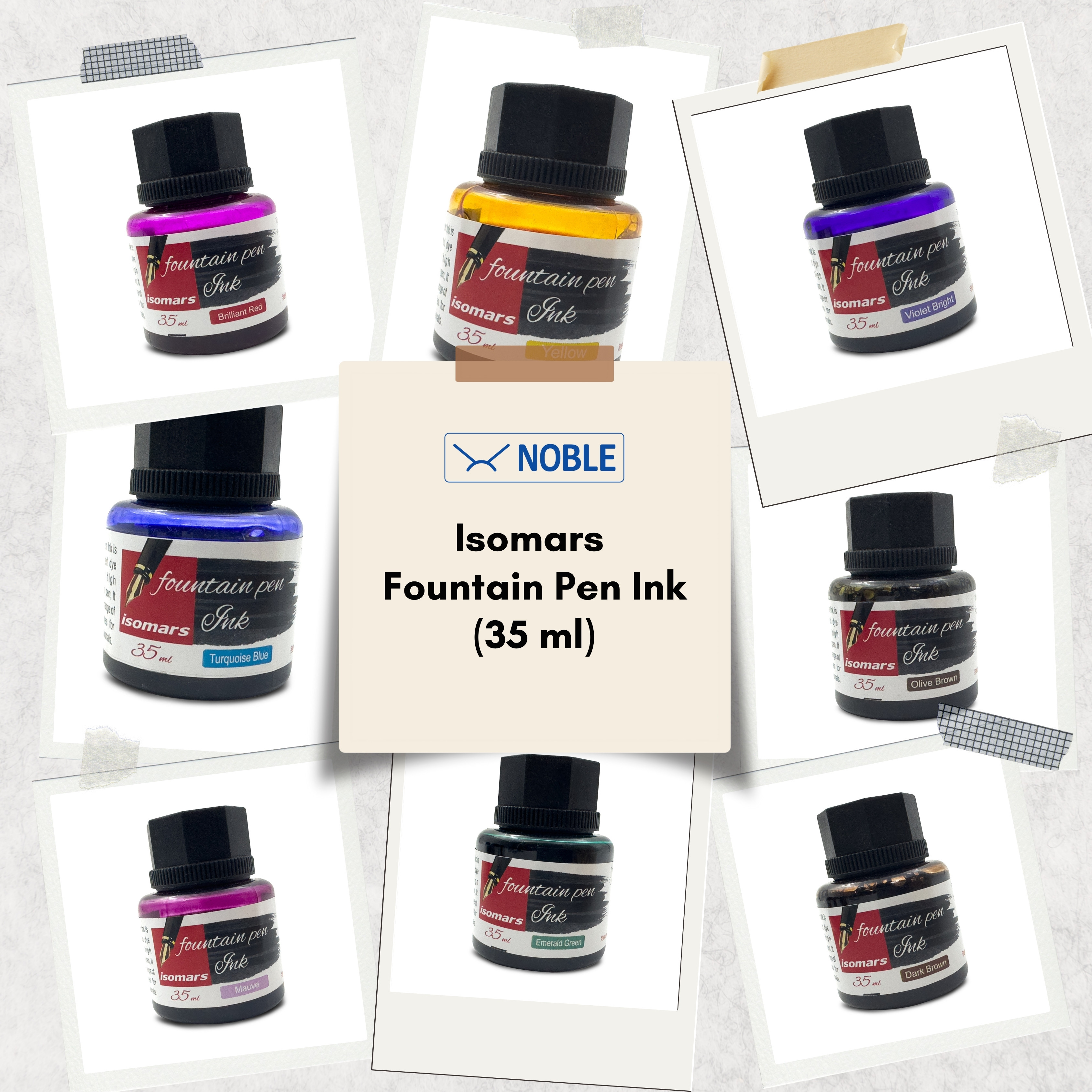 Isomars Fountain Pen Ink - 10 Colour (35 ml) | Shopee Malaysia