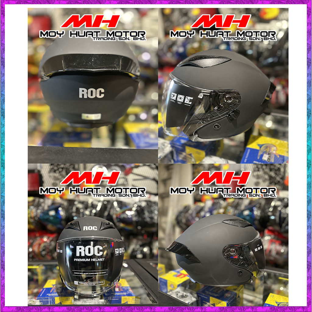 ROC HELMET NEW DESIGN / DOUBLE VISOR HELMET WITH SIRIM / HELMET HIGH ...