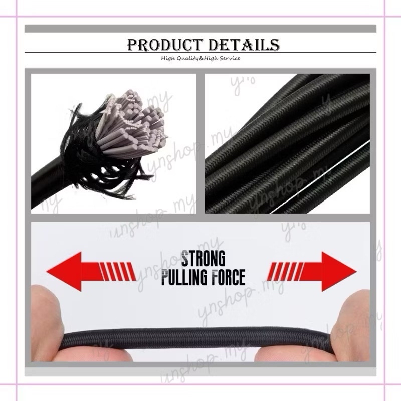 [Gred AA] Getah Bulat 4mm 5mm Round Elasticband Getah Bulat Kasar ...