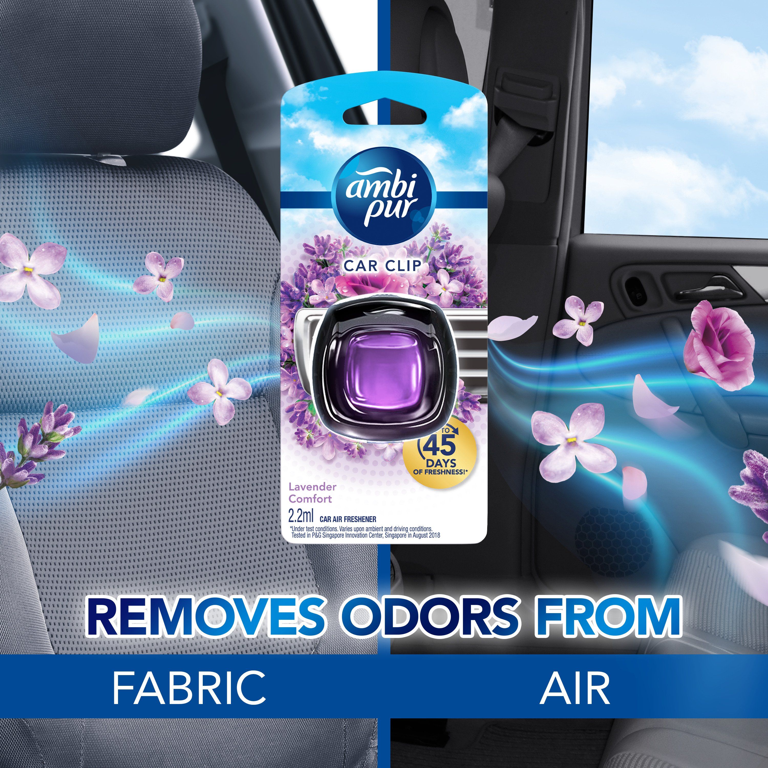 Ambi pur car clip car air freshener Lavender Comfort 2.2ml x 2 | Shopee ...