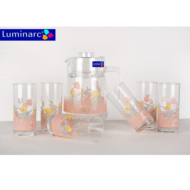 (Ready Stock!!) Luminarc Elise 7pcs Water Set Glass Set Minuman Set Jug ...