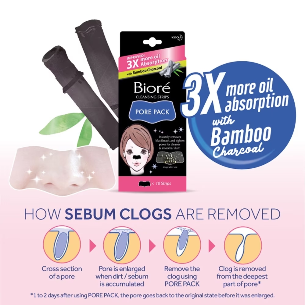 BIORE Cleansing Strips Pore Pack Black 10s EXP05/2027 | Shopee Malaysia