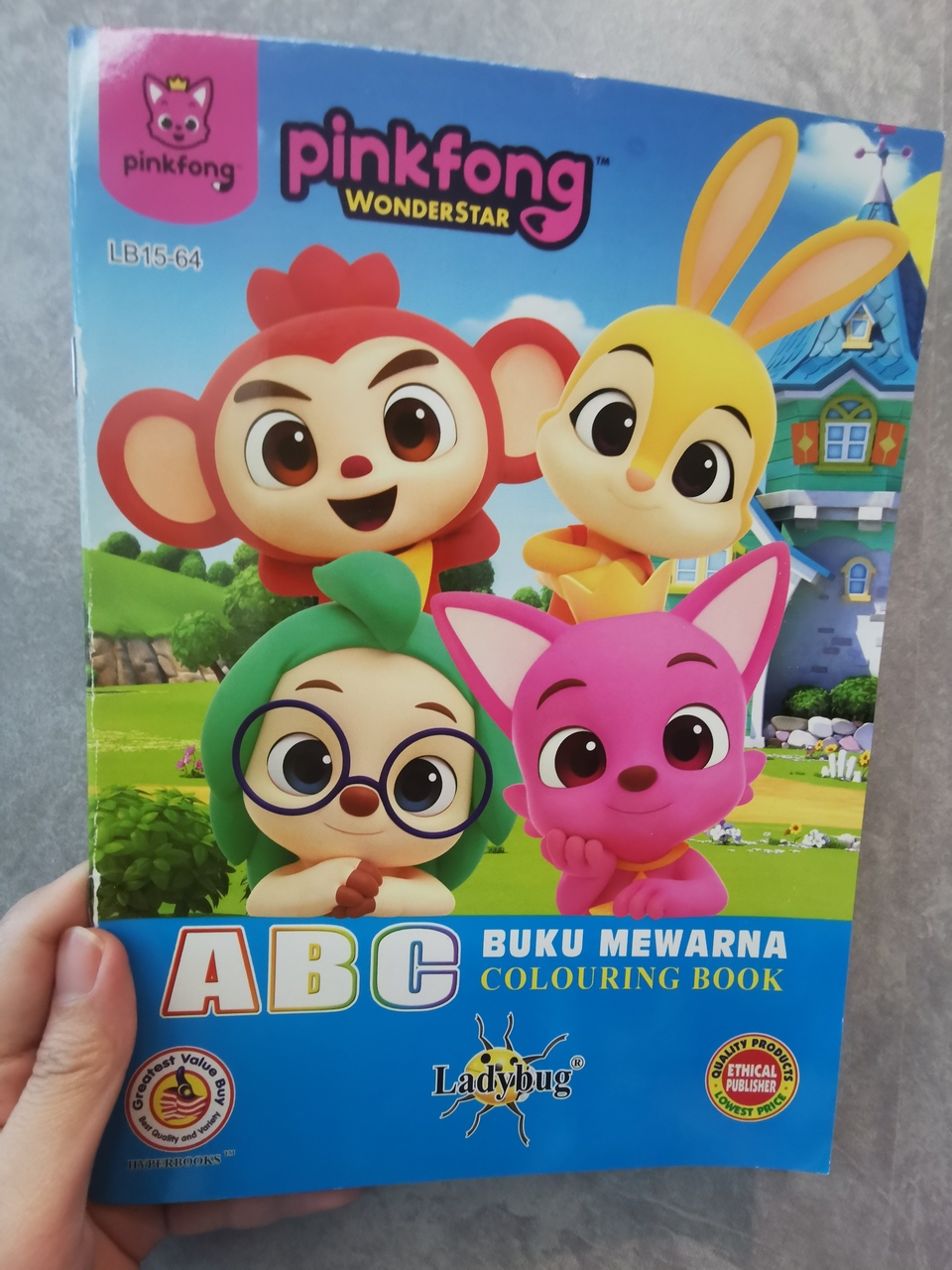Puffy.co Ladybug PinkFong Hoogi 2 in 1 Learning ABC & Colouring Book ...
