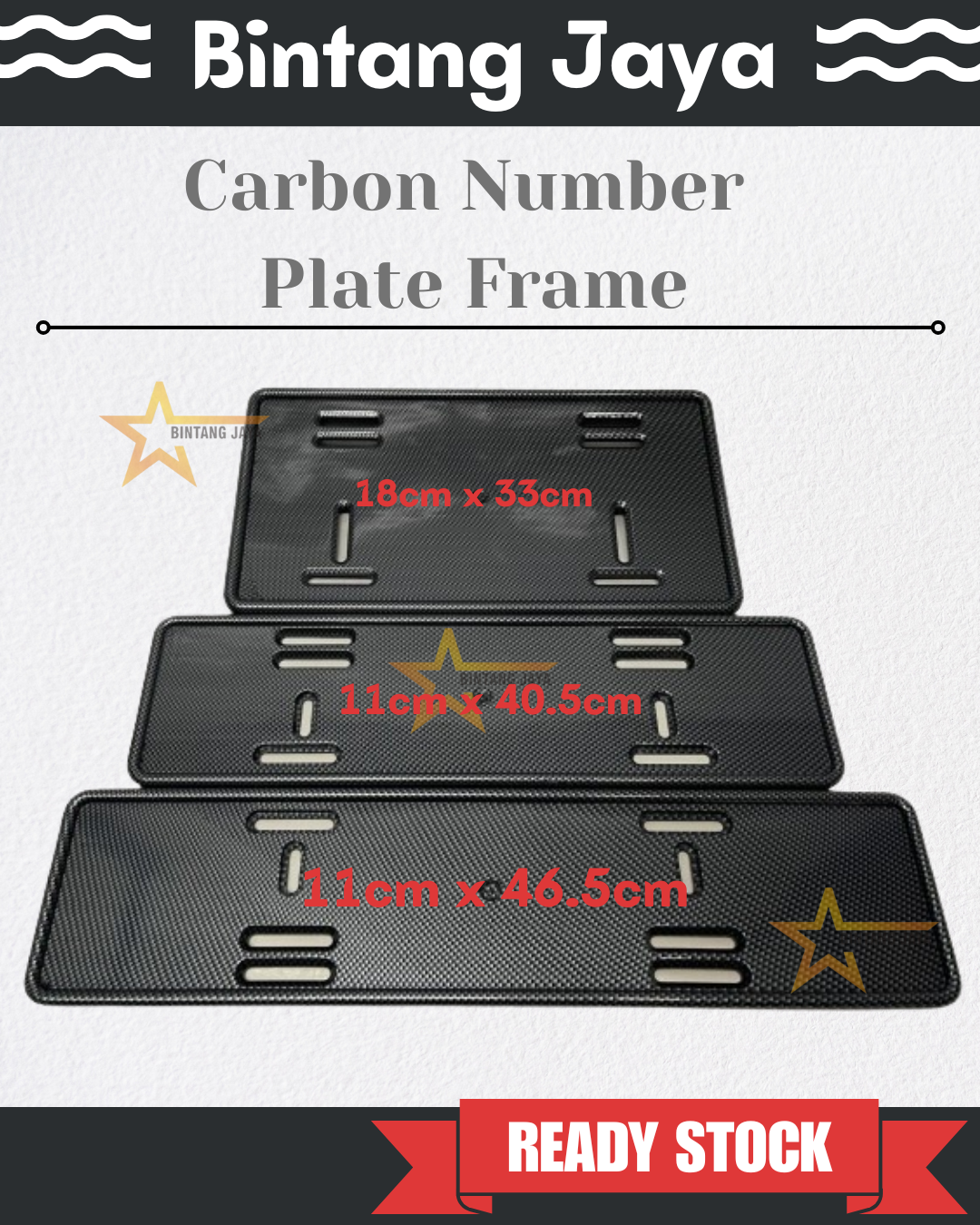 Universal Chrome/Carbon Number Plate Frame (1PCS) | Shopee Malaysia