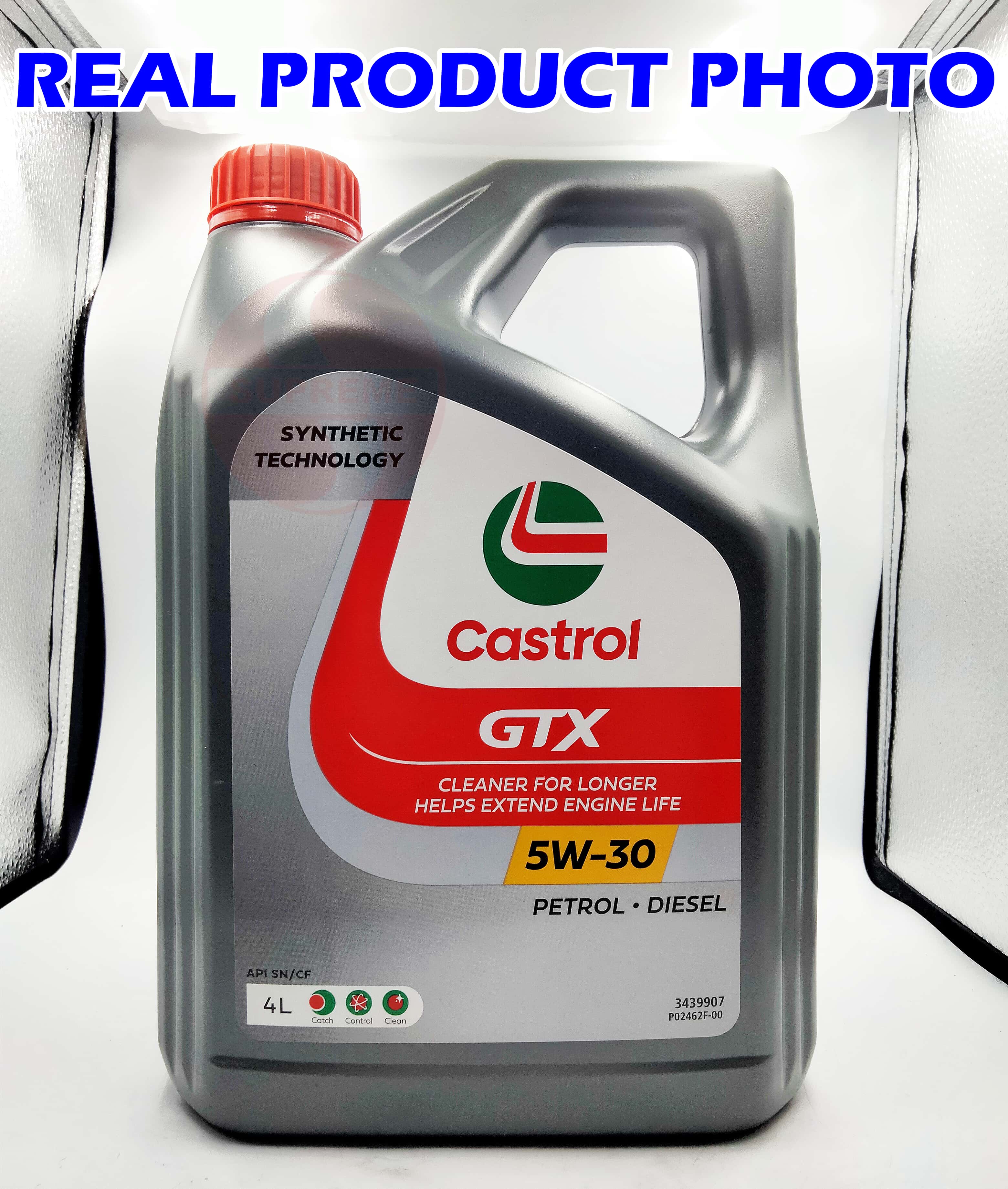 S2U Original Engine Oil Castrol GTX Ultraclean 5W30 4Liter API SN/CF ILSAC GF-5 Semi Synthetic ...