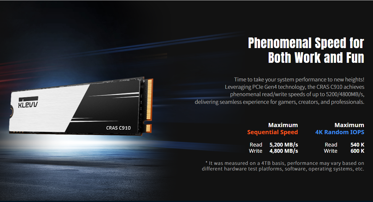 (READY STOCK) KLEVV CRAS C910 1TB M.2 NVMe PCIe Gen4x4 Solid State ...
