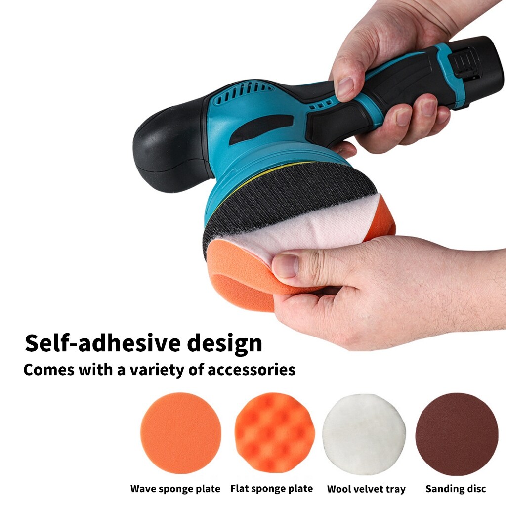 Cordless Car Polisher - 12V Lithium Battery Handheld Polish, Wax ...