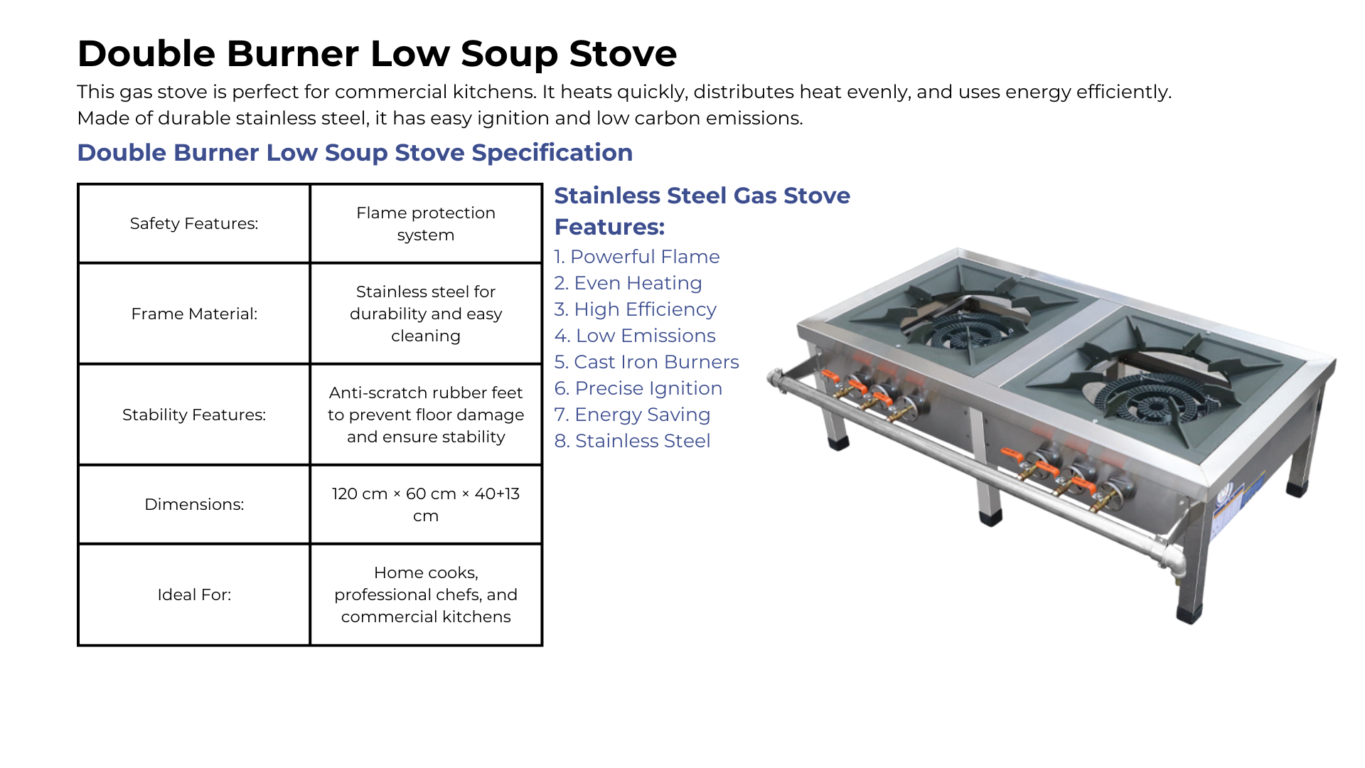 Commercial Low Stockpot Stoves Single-Burner Double-Ring & Triple-Ring ...