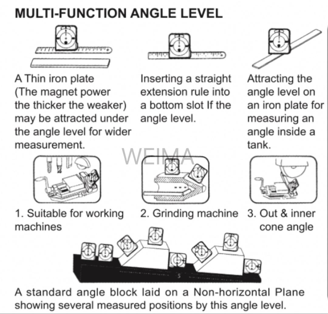 VERTEX ANGLE LEVEL / OIL TYPE PROTRACTOR WITH MAGNETS VAL-30/VAL-50/A ...