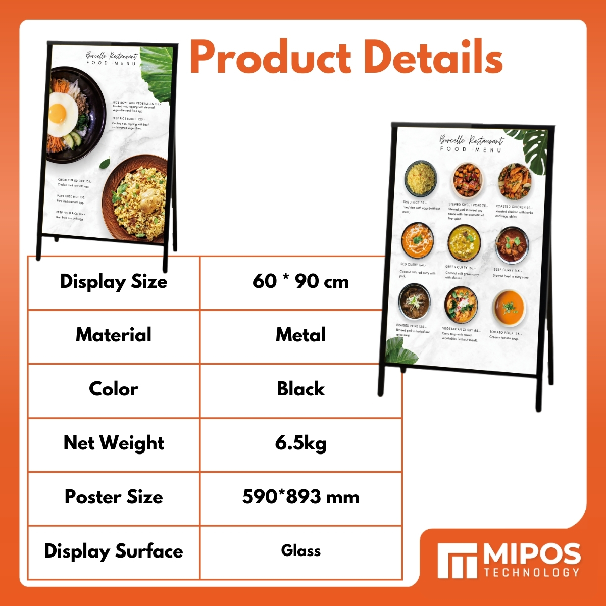 LED Menu Board Standing Glass Menu Lightbox | Premium Outdoor LED | LED ...