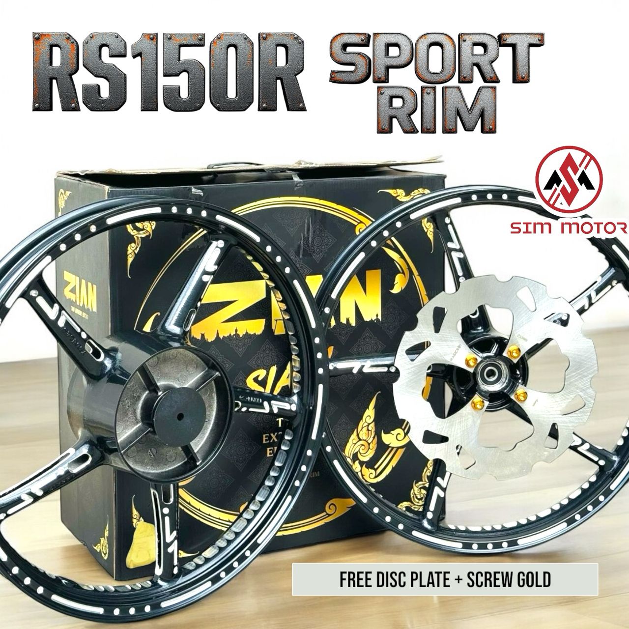 RSX150 RS150 Zian Siam CNC LAY Sp522 Sport RIM - free Dapat Disc plate ...