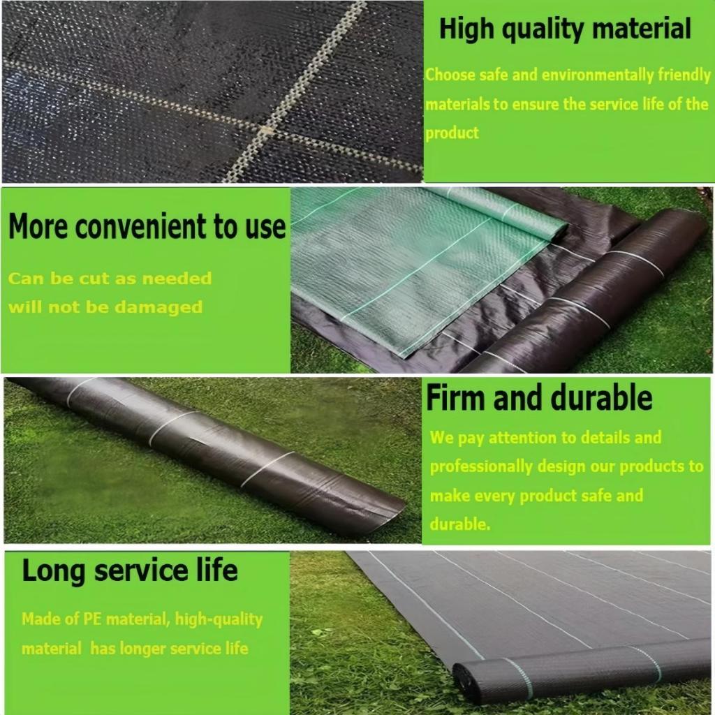 Black/Green Weedmat Penutup Tanah Kawalan Rumput 90gsm/100gsm 50M/100M ...