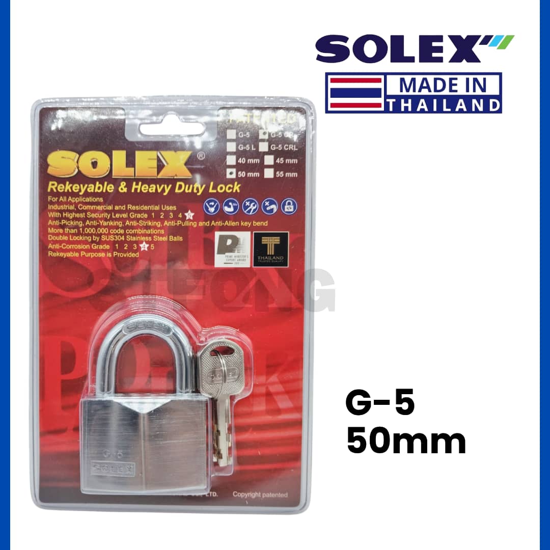 (100% ORIGINAL) Solex Padlock G5 Anti-Cut Padlock Key / Solex Pad Lock ...