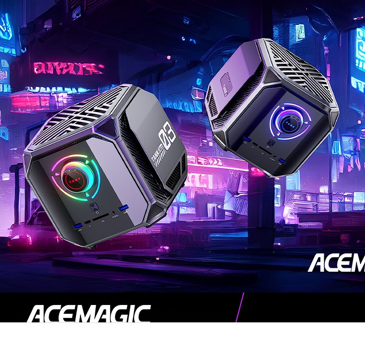 Acemagic 03 Mini PC tank, RTX3060 GPUs, intel i9 12900H 14core 20threads, 1Tb ssd storage DDR5 ...